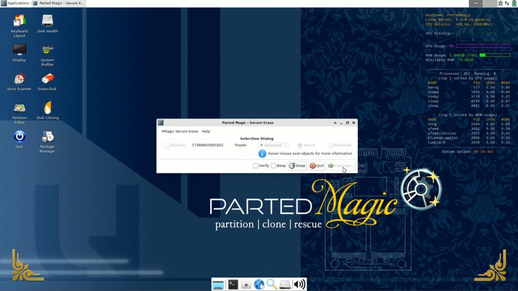 Parted Magic BootCD - Sayro Digital