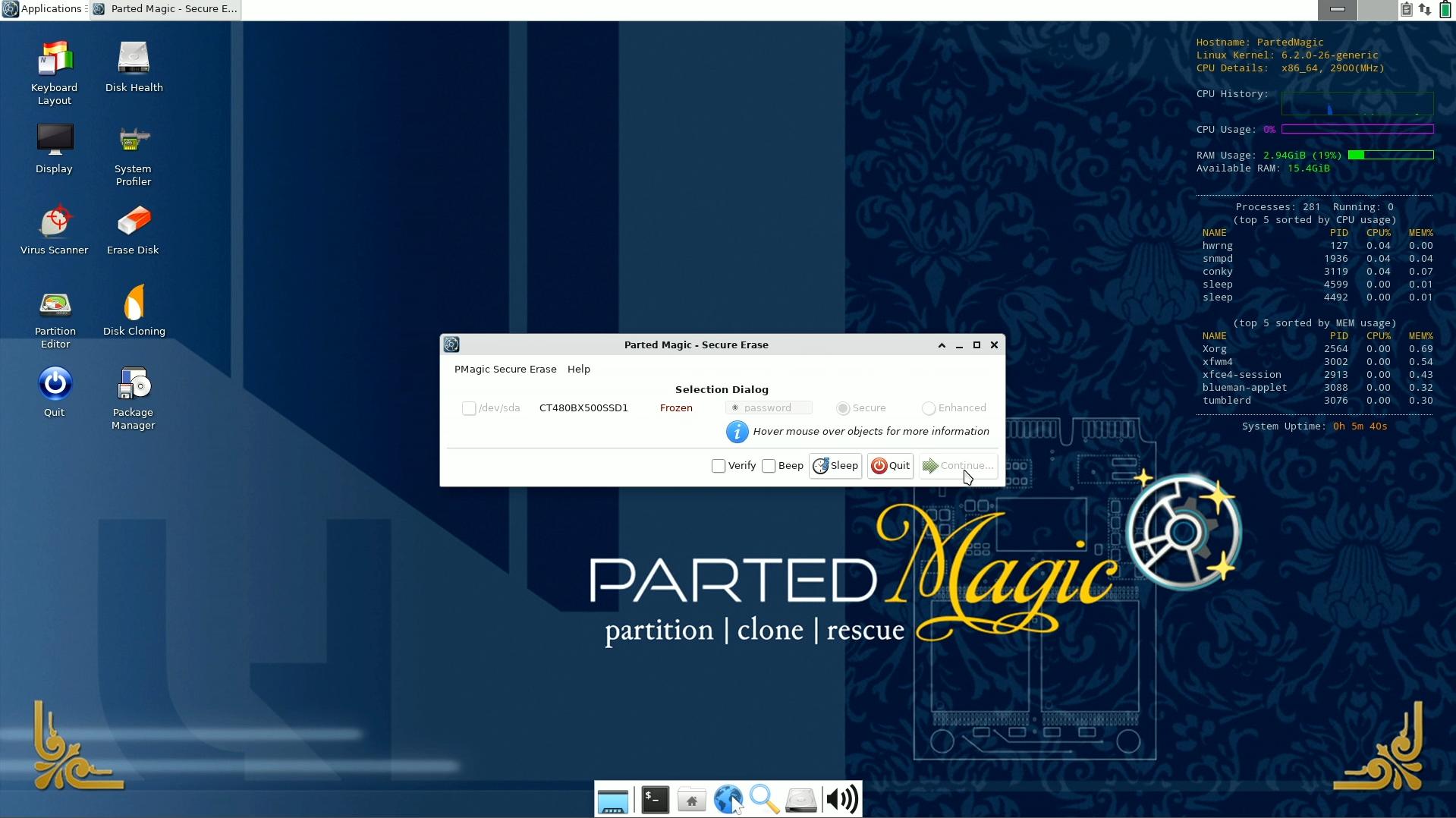 Parted Magic BootCD - Sayro Digital