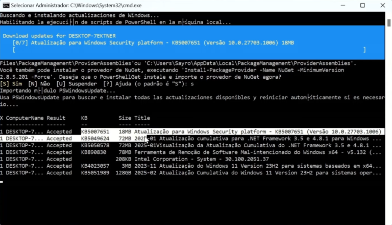 Script Windows Update - Sayro Digital